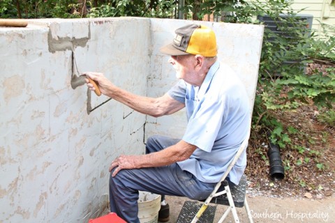 Repair and Paint a Block Wall - Southern Hospitality