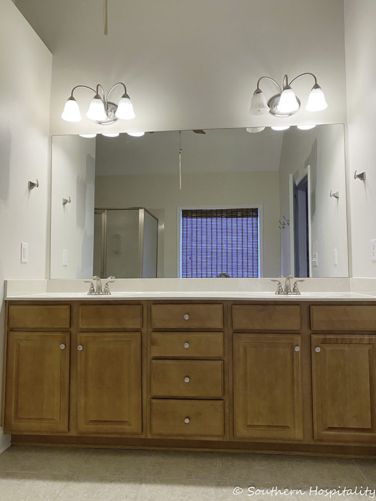 How to Update an Old Vanity with New Drawers Doors and Paint - Southern ...