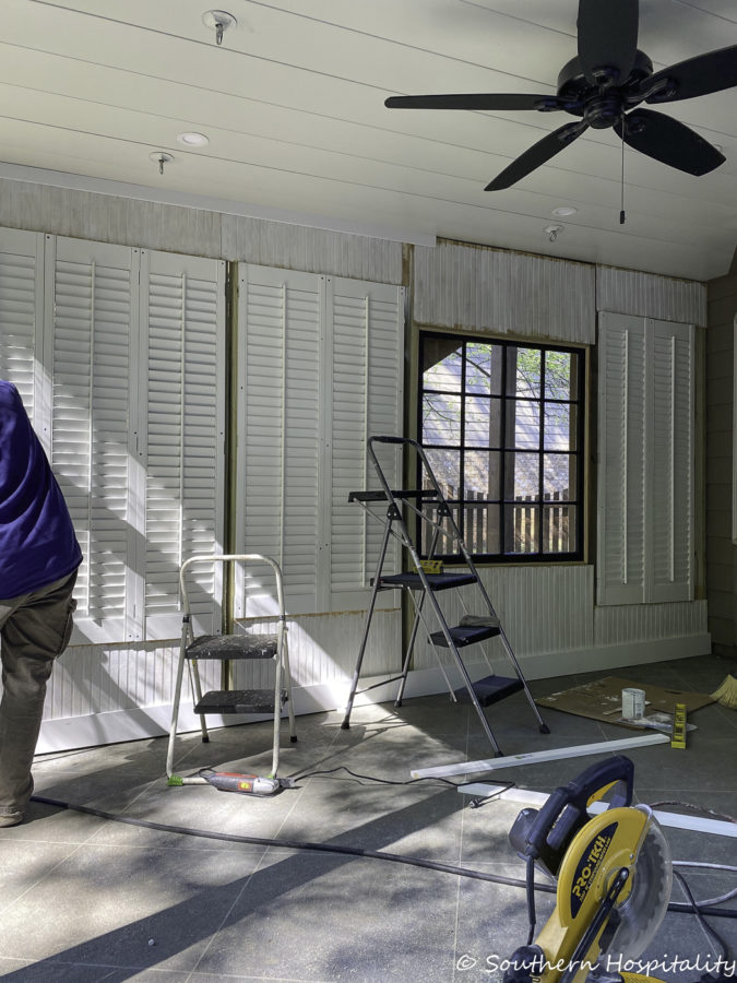 How To Build a Shutter Wall from Old Shutters & Salvaged Window ...
