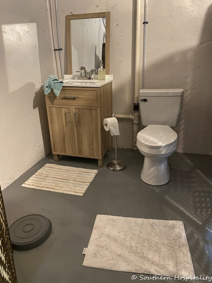 How We Added a 1/2 Bath in the Basement - Southern Hospitality